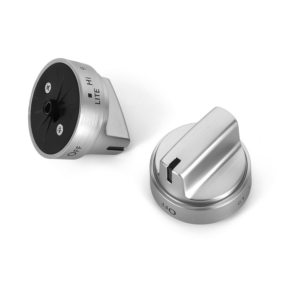 5 Pack Stainless Steel Look Control Knob Kits For GE Gas Range Stove ...