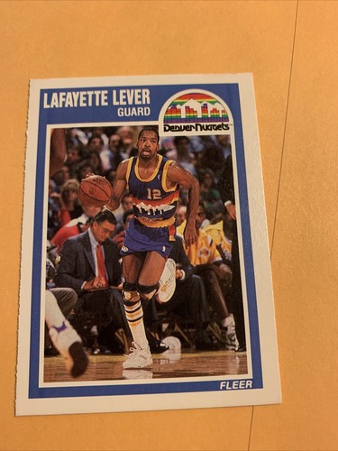 #41 Lafayette fat lever Denver Nuggets, 1989/90 fleer basketball card ...