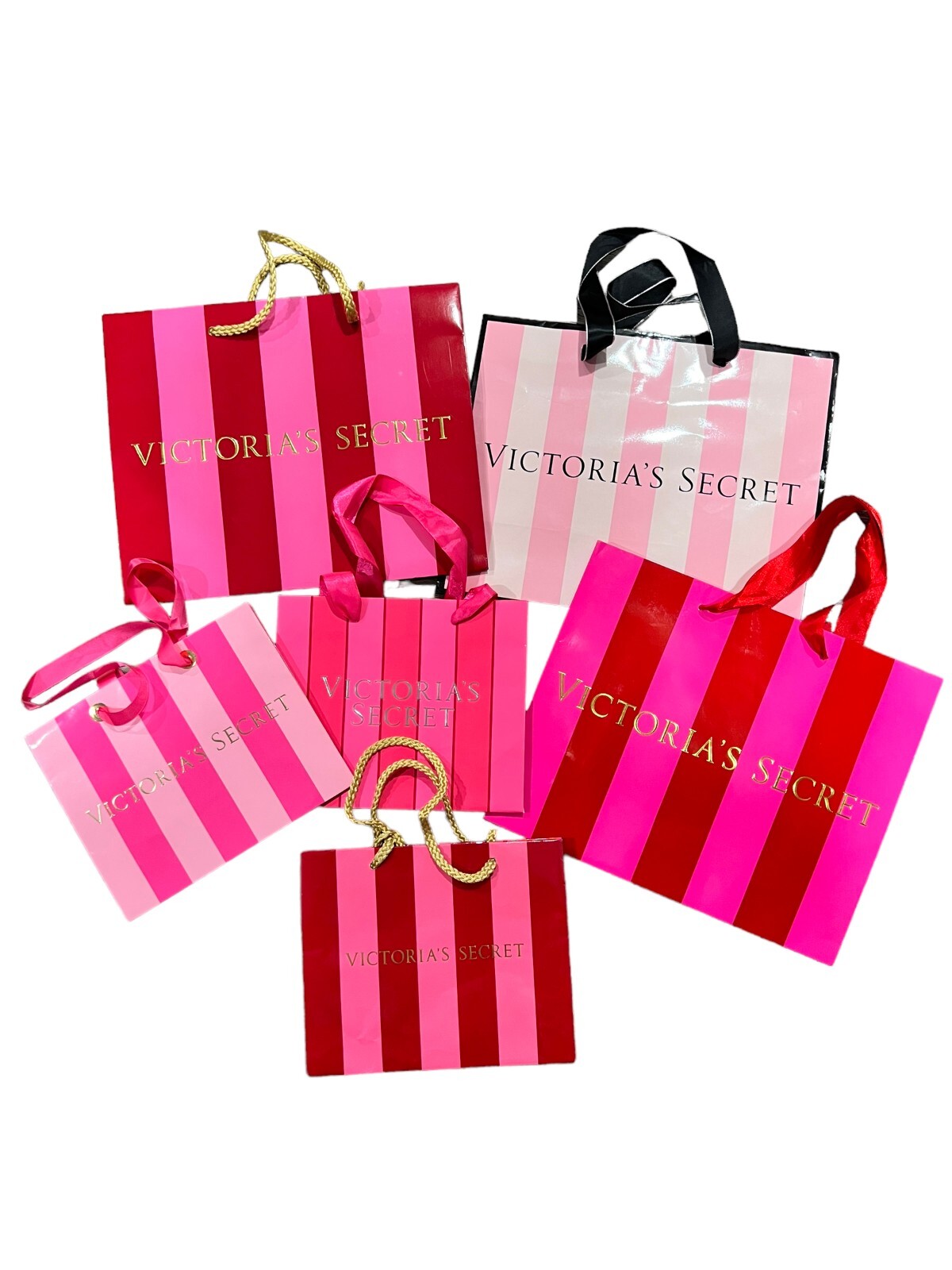 Lot of 6 Victoria's Secret Shopping Gift Bags Various Sizes | eBay