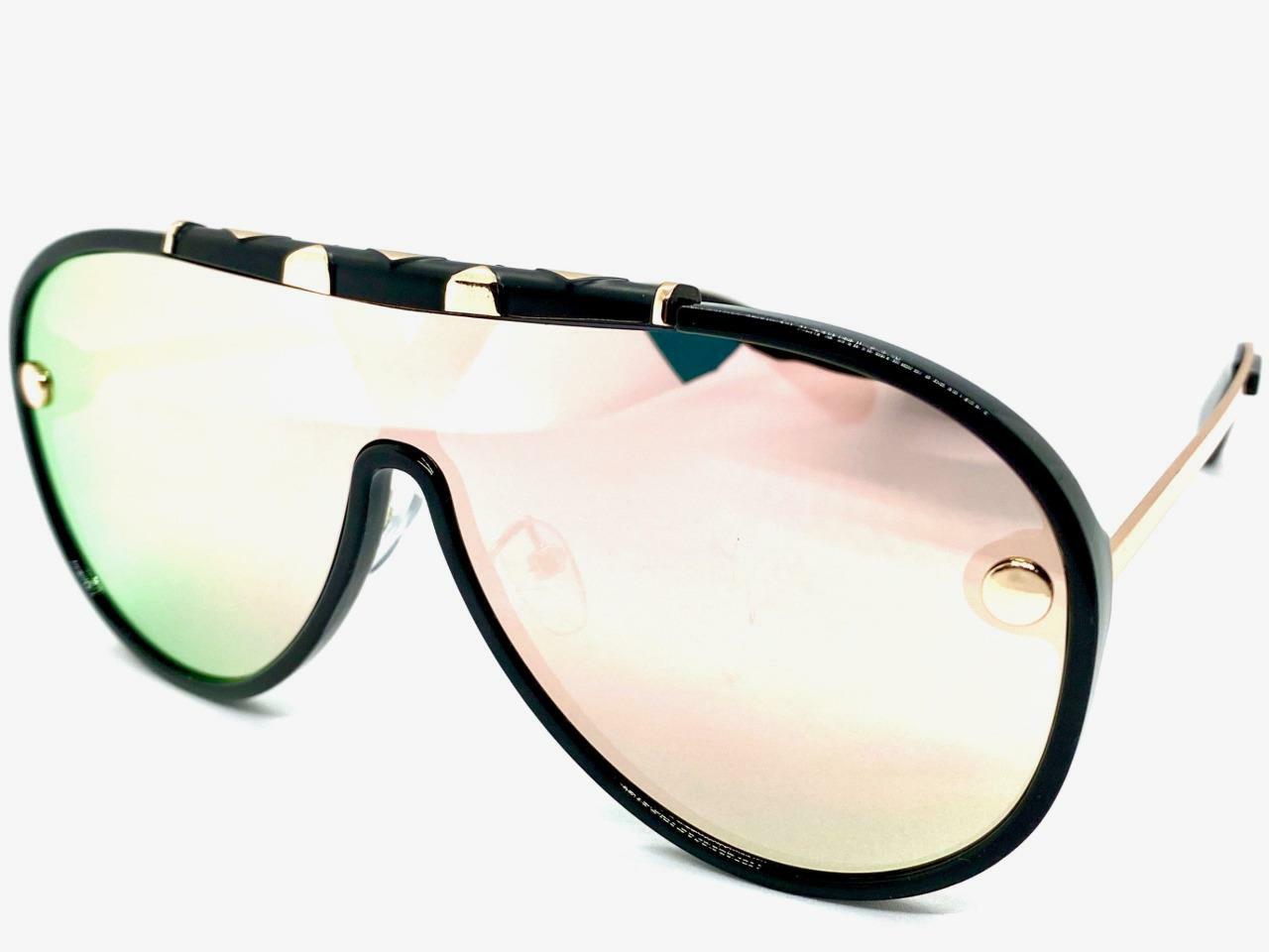 Classy Elegant Modern Retro Style SUN GLASSES Large Gold Frame Pink ...