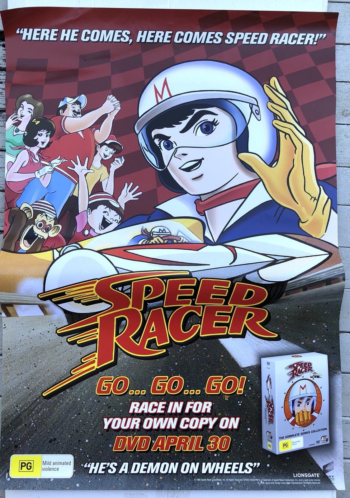 Speed Racer Classic Anime DVD Release Original Australian PROMO POSTER ...