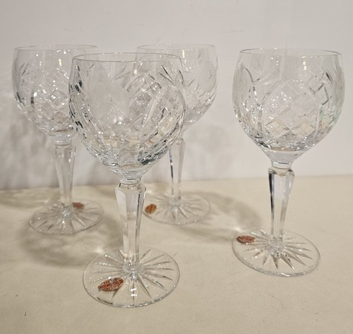 Crystal Import Monaco Pattern 7" Water Goblet / Wine Glass Set OF 4 | eBay