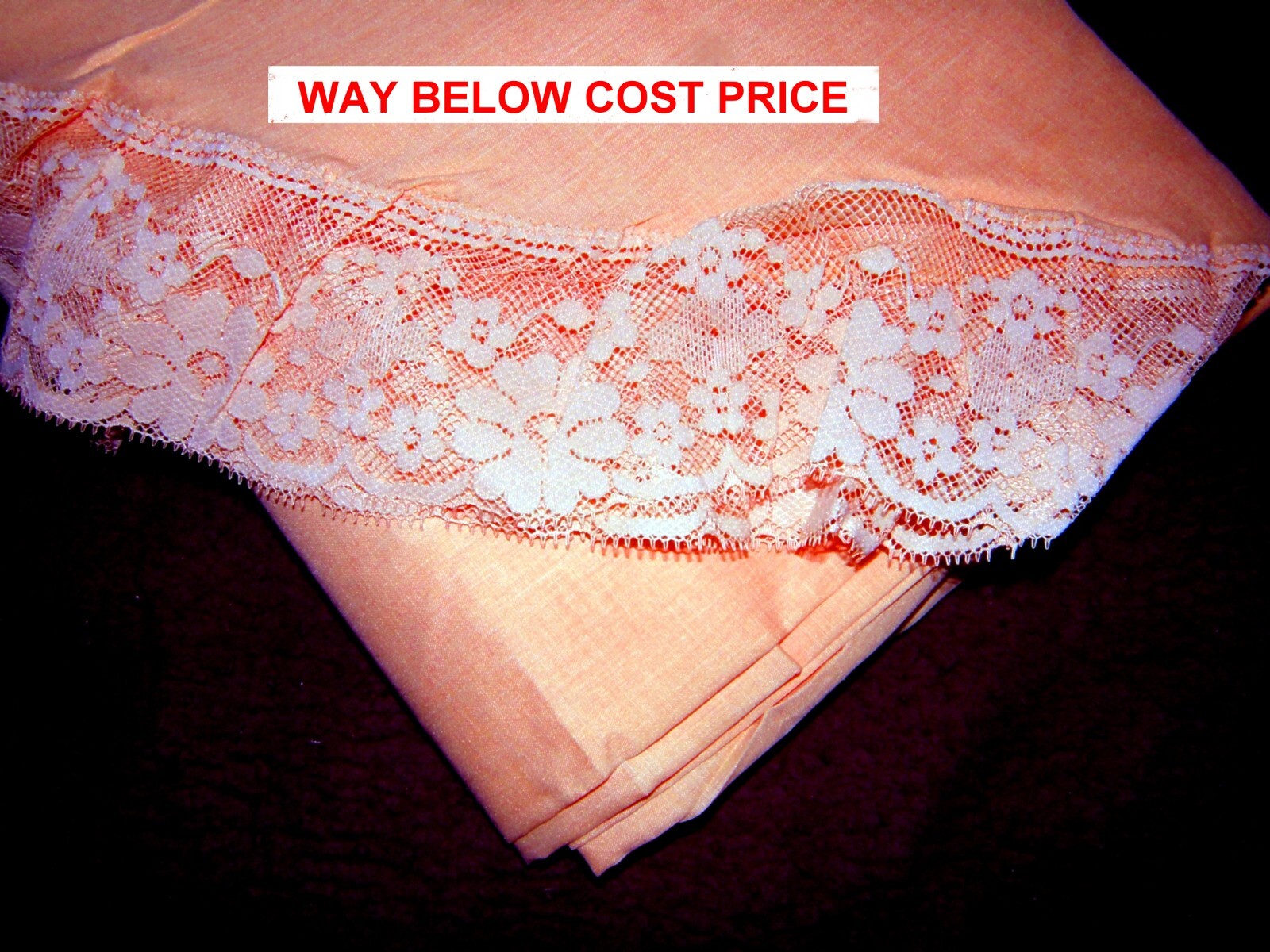 NEW US 66 x 86 OVAL Lace Edge TABLECLOTH Poly/Cotton/60% OFF - REG. $45 ...
