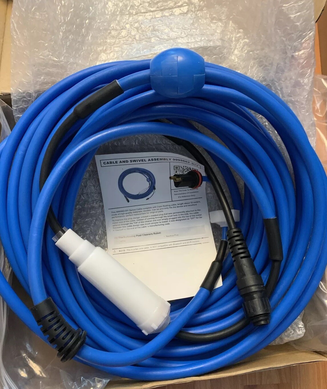9995862 DIY Cable Swivel 2 Wire 18M 60ft Replacement for Robotic Pool ...