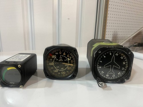 Aircraft instruments - tachometer for radials, airspeed, directional ...