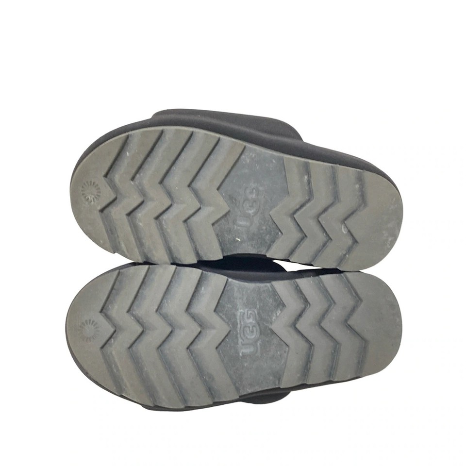 Auth UGG Maxi Graphic Slide - Black Chemical Fiber Mouton Women's ...