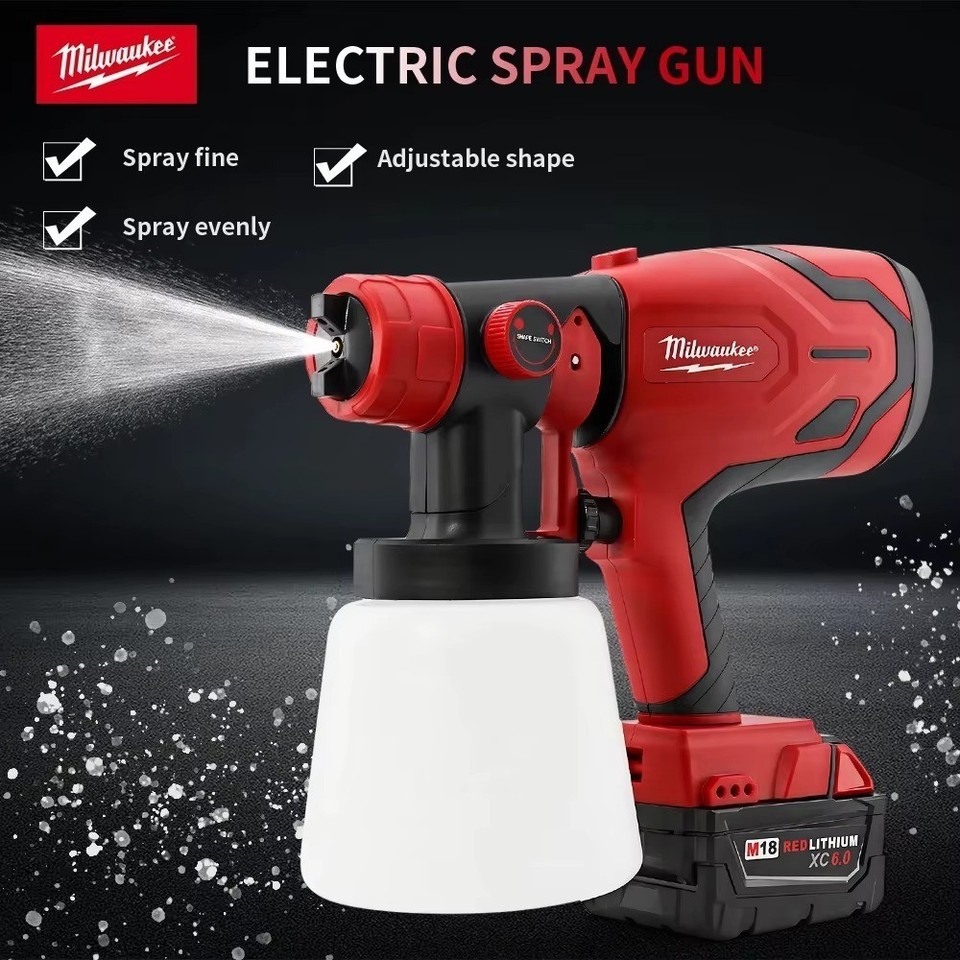 Milwaukee 800ML Cordless Electric Spray Gun High Power Paint Sprayer | eBay