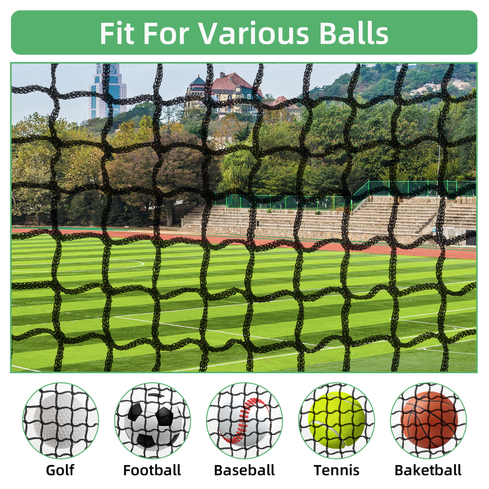 Golf Practice Barrier Net Ball Sports High Impact Hitting Netting 10x10 ...