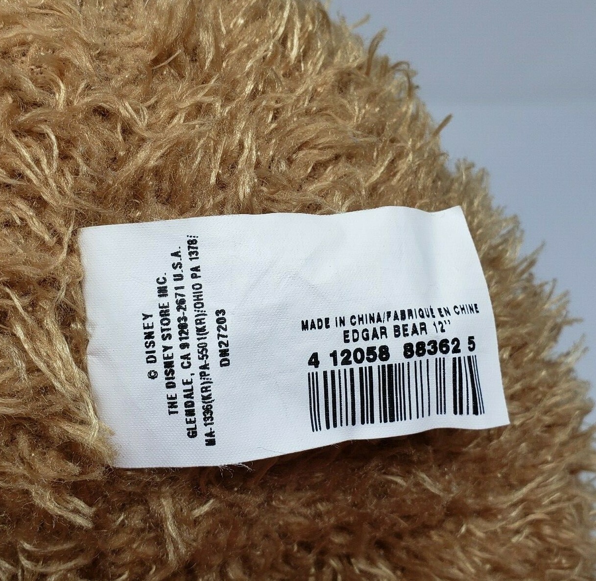 16" DISNEY STORE HIDDEN MICKEY MOUSE EDGAR TEDDY BEAR STUFFED ANIMAL ...