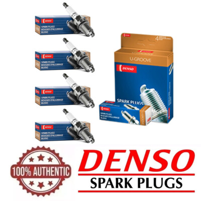 4 X DENSO U-Groove Regular Resistor Power Performance Spark Plugs K16RU ...