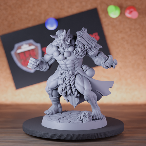 Oni Demon Nightmare Miniature Fiend Monster Dungeons and Dragons Mini ...