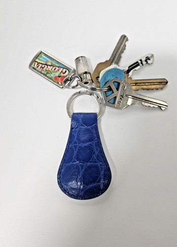 Blue Matte Genuine Alligator Key Fob - USA | eBay