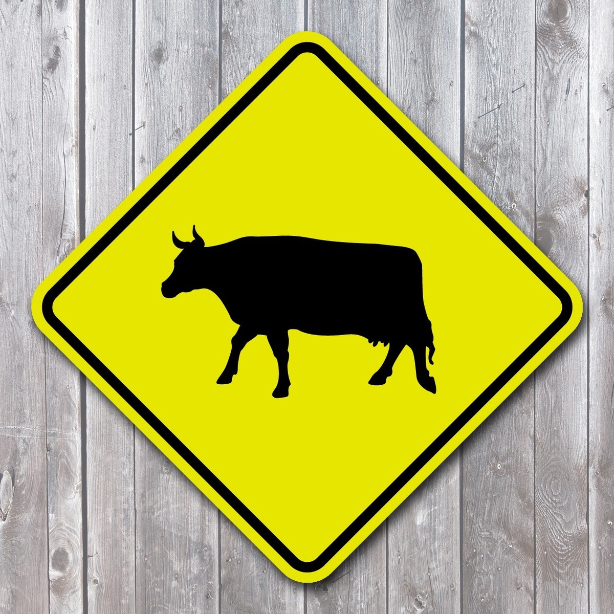 Cow Crossing Sign Cow Crossing Sign Or Sticker | VictoryStore