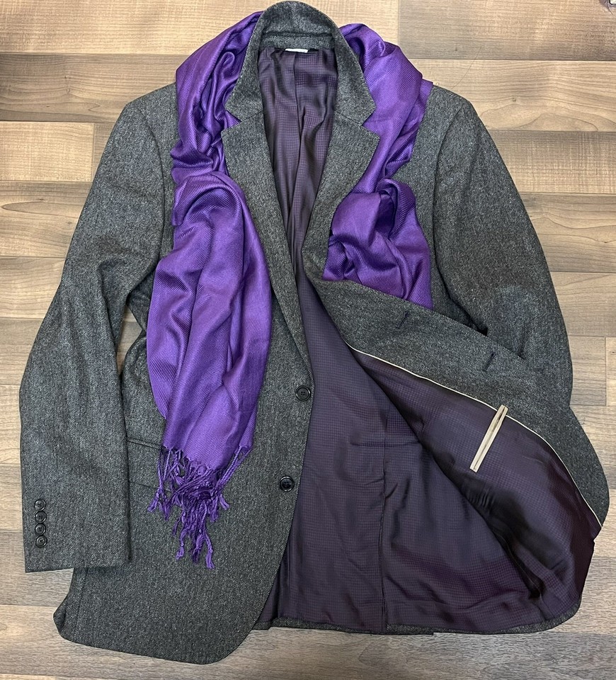 HUGO BOSS SIMI-FLANNEL WOOL BROWN 2 BTN LUXURY SPORT COAT BLAZER 40R 40 R | eBay