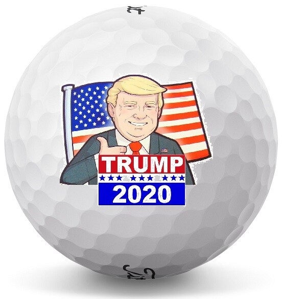 1 Dozen Titleist DT Trusoft (Trump 2020 THUMBS UP Logo) Mint Golf Balls ...