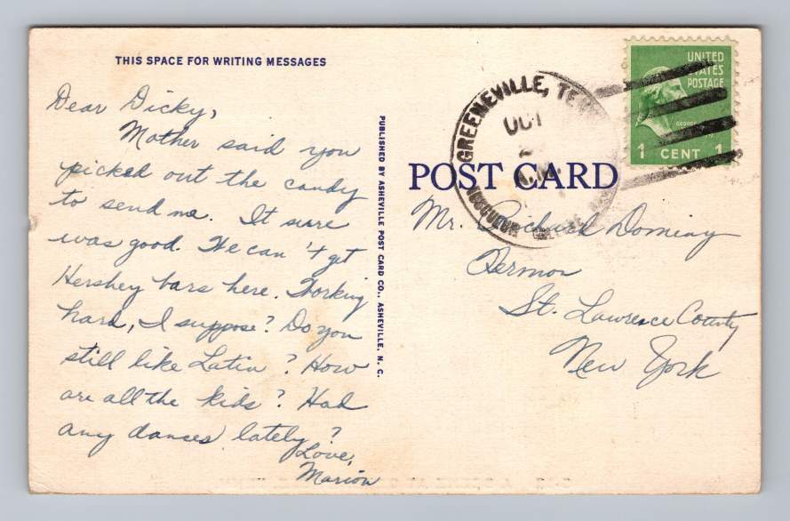 Vintage Tennessee Postcard GREENEVILLE Tobacco Warehouse Scene Historic ...