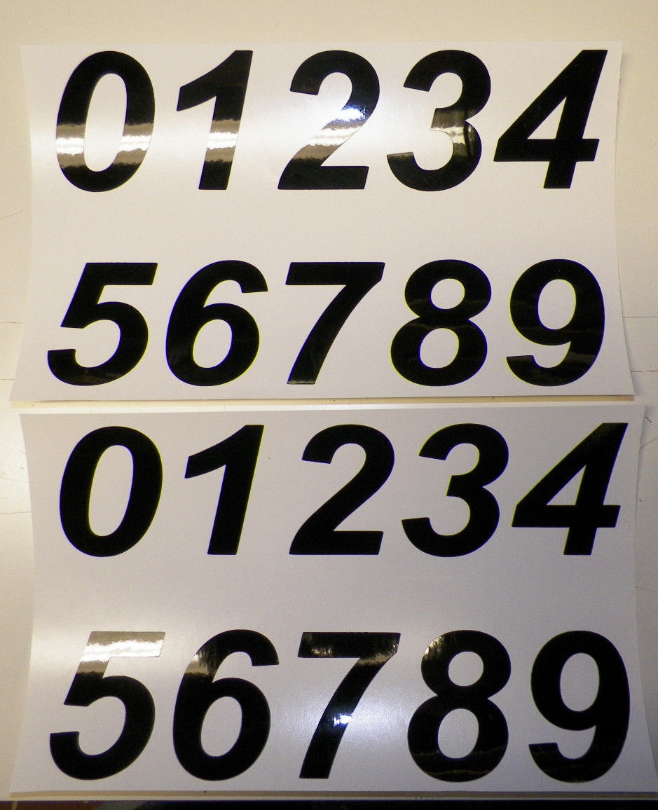 Number stickers self adhesive vinyl Black | eBay