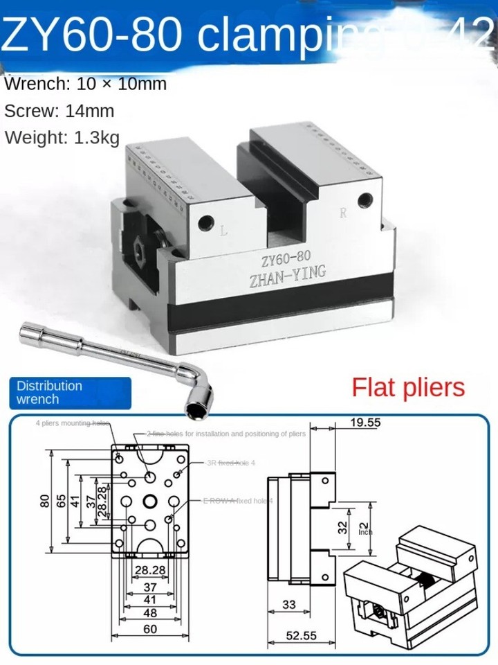 Precision 4-axis 5-axis Rotary Table Fixture Vise CNC Machining Flat ...