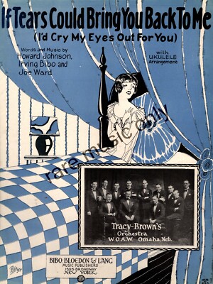 1927 If Tears Could Bring you back to me by Howard Johnson, Irving Bibo ...