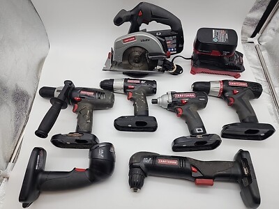 CRAFTSMAN 9 PIECE 19.2V TOOL SET Impact, Torque, Light, Angle, Drills ...