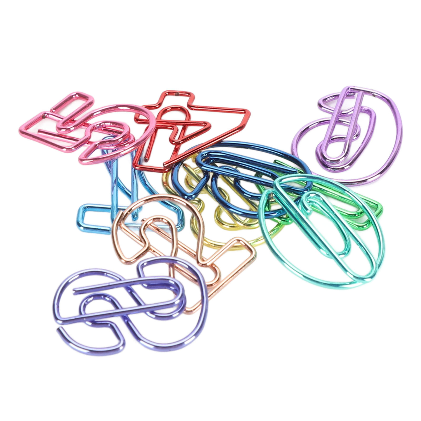 100Pcs Number Shape Paper Clips Funny Bookmark Strong Clamping ...