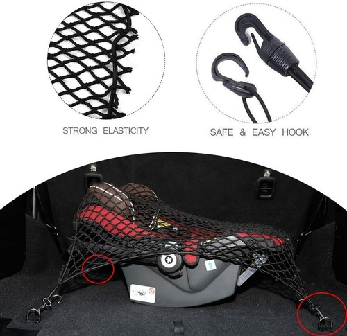 Rear Cargo Nets Car Trunk Net with 4 Hooks for 1996-2018 Jeep Wrangler ...