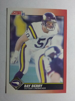 RAY BERRY 1991 SCORE FOOTBALL CARD # 158 D0900 | eBay