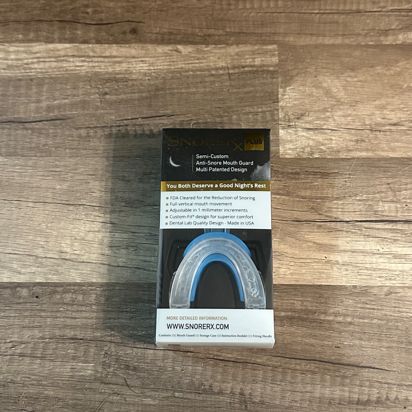 SnoreRx Plus Anti-Snore Mouth Guard Semi-Custom w/Storage Case & Fit ...