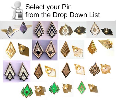 U Pick Battlestar Galactica Uniform Rank Pin/Pip Sets of 2— Your Choice ...