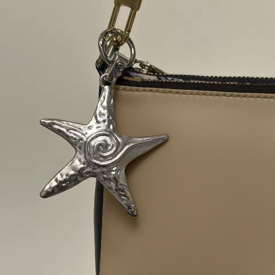 Star Fish Charm Starfish Pendant Keychain Metal Beach Ocean Keychain ...