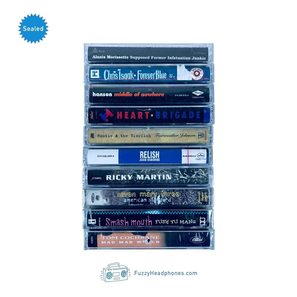 10 SEALED 90s Pop/Rock Cassette Tapes: Alanis Hanson Hootie Smashmouth ...