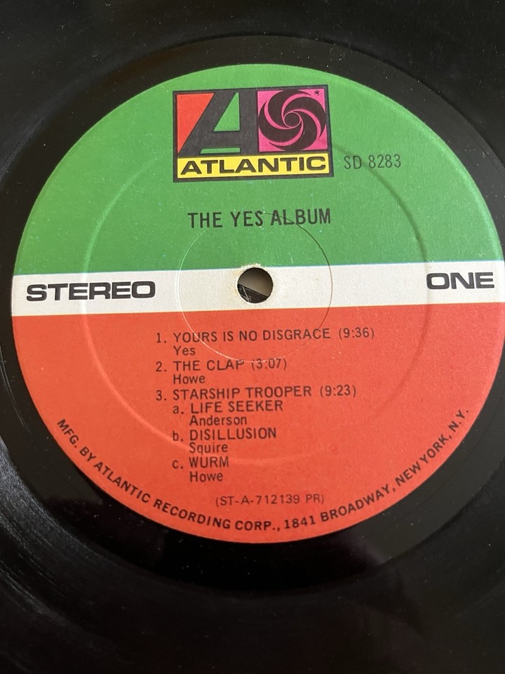 Yes - The Yes Album Vinyl LP Record 1971 Atlantic SD8283 | eBay