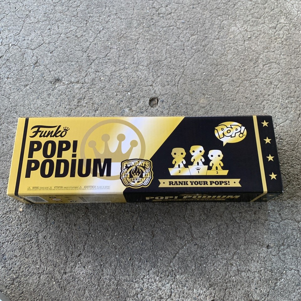 Funko Fundays 2021 Black & Gold Pop! Podium Figure Display Stand Funko ...