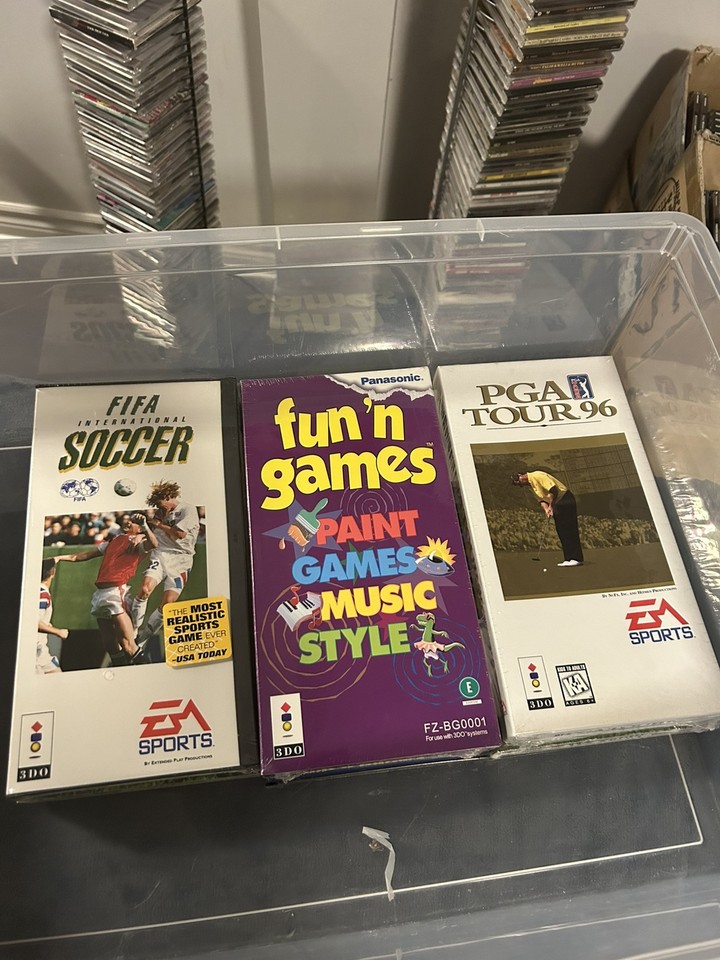 9x Panasonic 3DO Sealed Long box lot - see pics for titles - very good ...