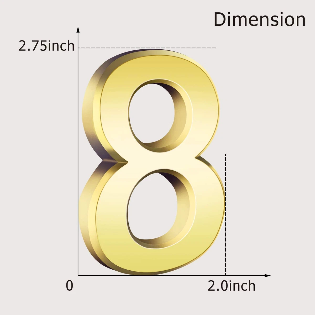 Gold Mailbox Numbers