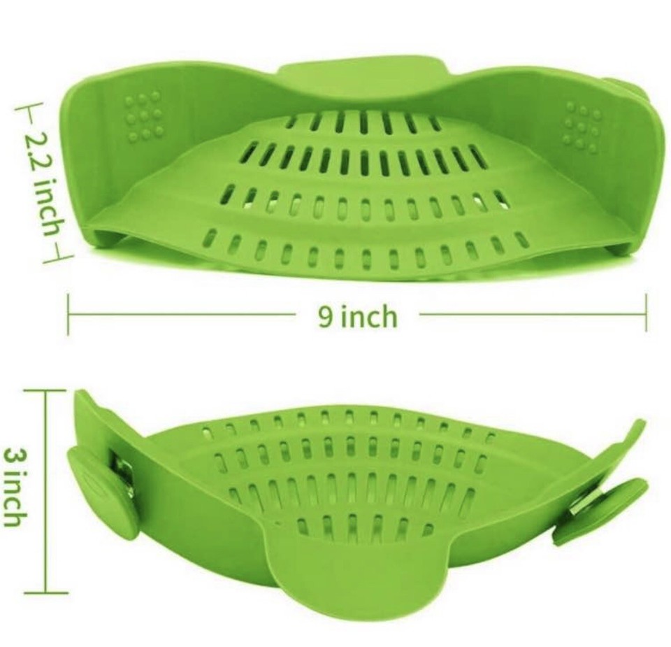 Kitchen Snap Silicone Food Strainer Clip on Colander Heat Resistant ...