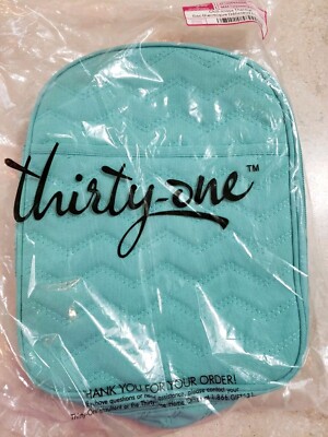 Thirty-One Gifts Chill-icious Thermal Bag Turquoise Quilted Chevron New ...