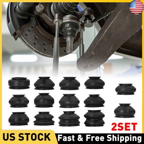 2SET Universal Rubber Ball Joint Rubber Dust Boot Cover Track Rod End ...