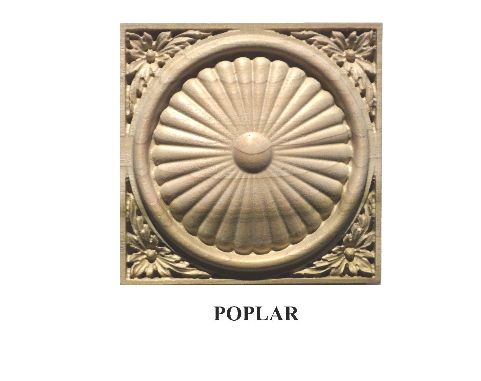 Solid Hardwood carved Rosette / Casing Blocks | eBay