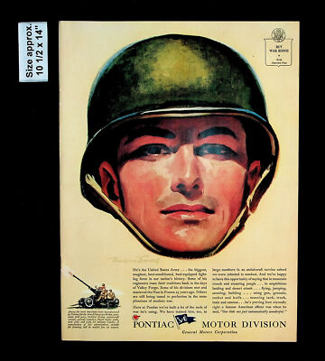 1944 Pontiac Motor Division U.S. Army Soldier Products Vintage Print Ad ...