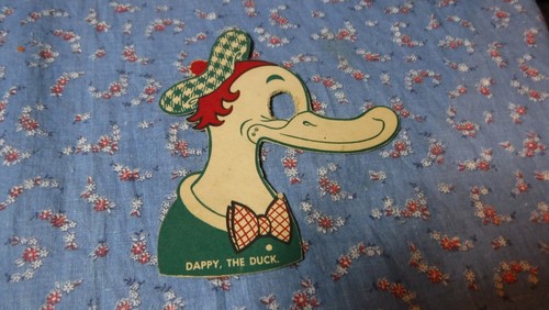 Vintage Dappy, the Duck Game Piece ? Cereal Premium Tagboard 4 15/16 ...