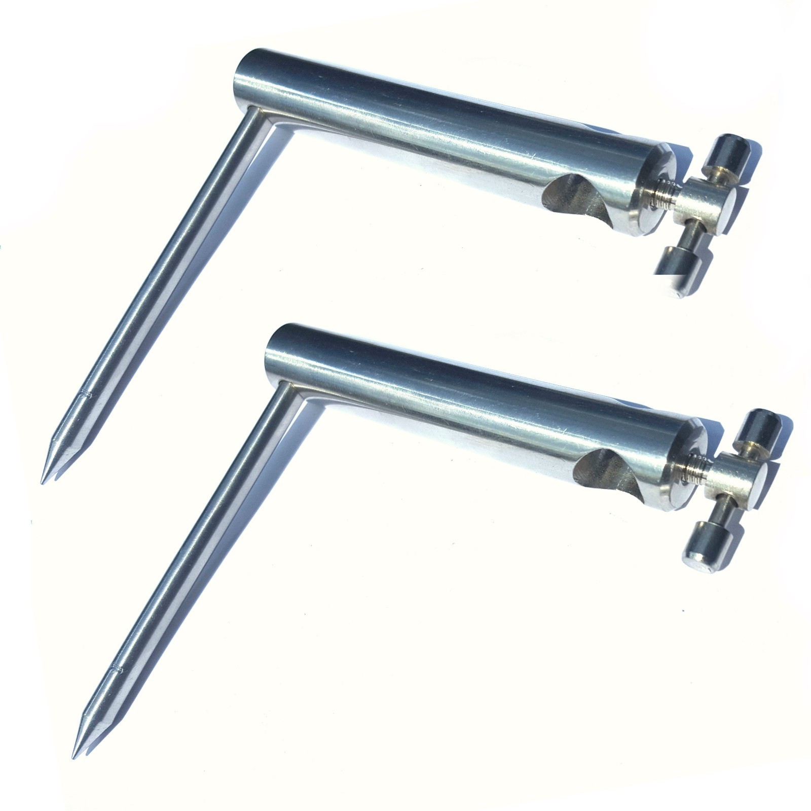 2 x Carp Fishing Stainless Steel Stabilizer Bankstick bank stick 10 ...