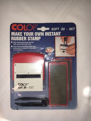 NEW Color Make Your Own Instant Rubber Stamp - Soft 30 Set - Made In ...