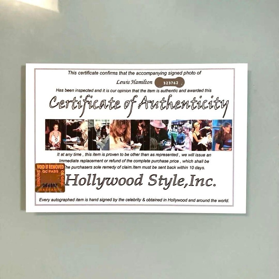 F1 Driver Lewis Hamilton Autographed Signed Large Photo 254x203mm | eBay UK