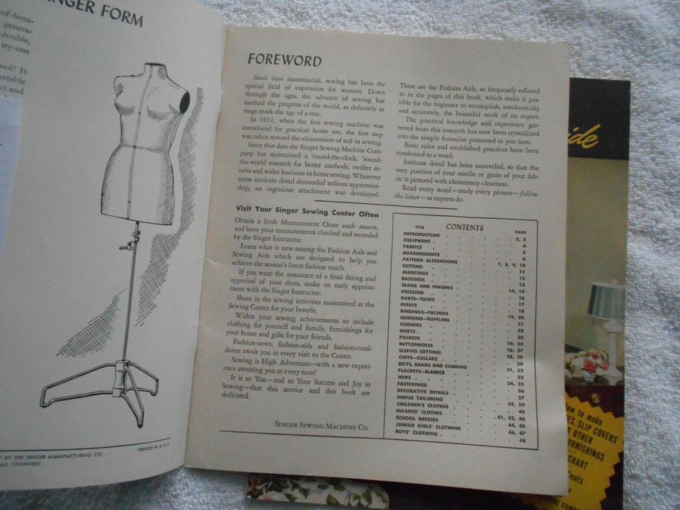 1947 SINGER DRESSMAKING GUIDE-SOFTCOVER BOOKLET | eBay