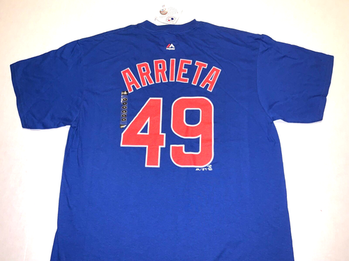 Jake Arrieta Chicago Cubs #49 Pitcher - Blue MLB Baseball Jersey T ...
