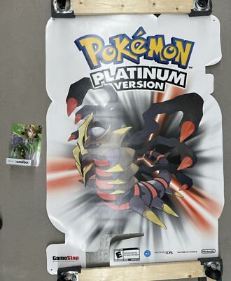 Pokémon Platinum Version Huge Vintage Display Poster Original Nintendo ...