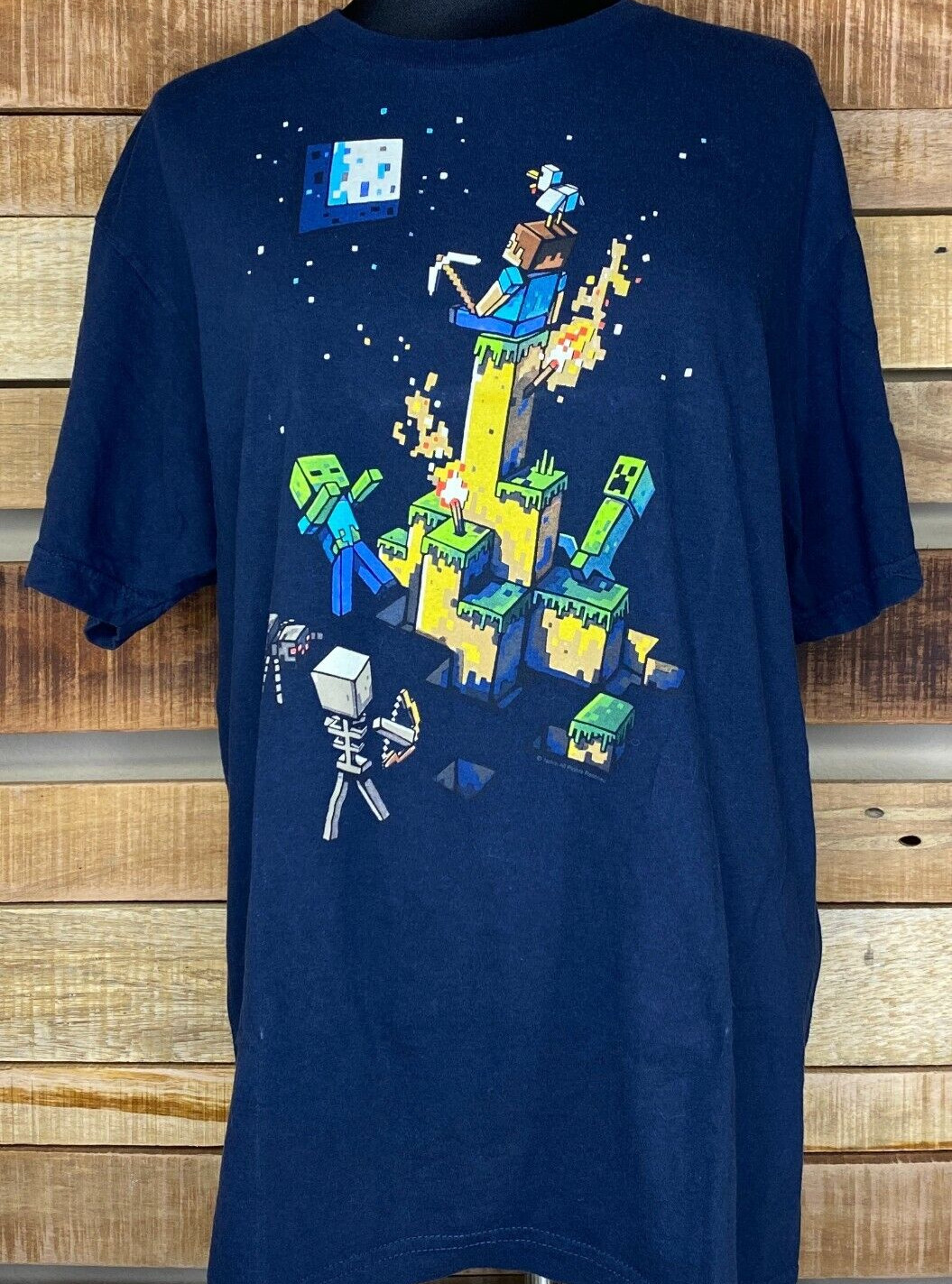 Mojang Minecraft Steve & Monsters Large Black Short S… - Gem