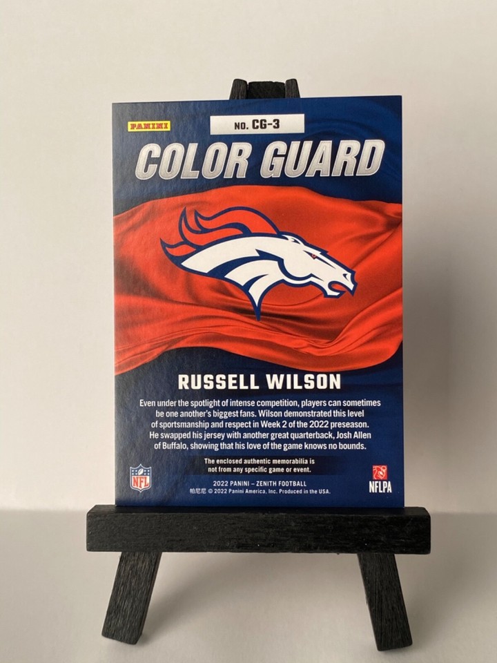 Russell Wilson 2022 Panini Zenith Football Color Guard Patch SP #CG-3 ...