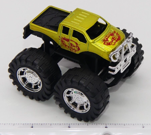 Plastic Yellow Monster Truck Toy Vehicle Car Red XL Flame Midwood | eBay